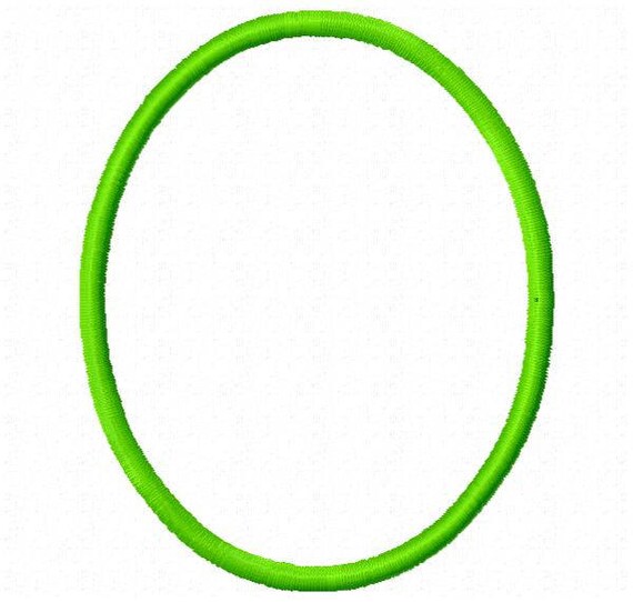 Oval Applique Patch Embroidery Design Instant Download | Etsy