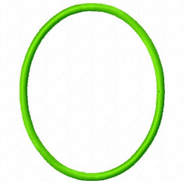 Oval Applique Embroidery Design - Etsy