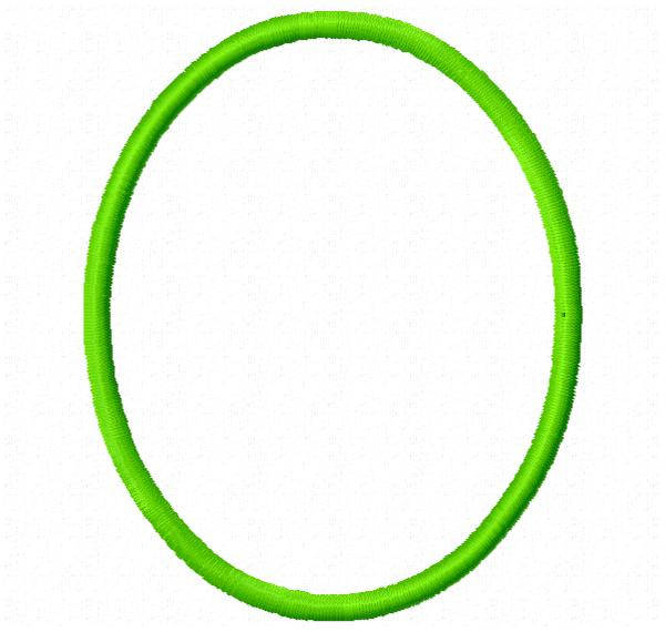 Oval Applique Patch Embroidery Design Instant Download | Etsy