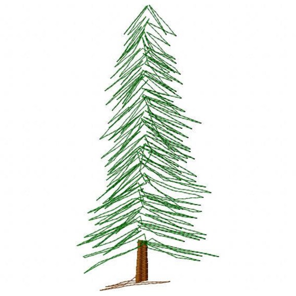 Pine Tree Machine Embroidery Design - Etsy