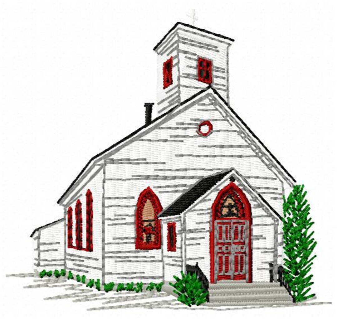 Church Machine Embroidery Design - Instant Download - Etsy