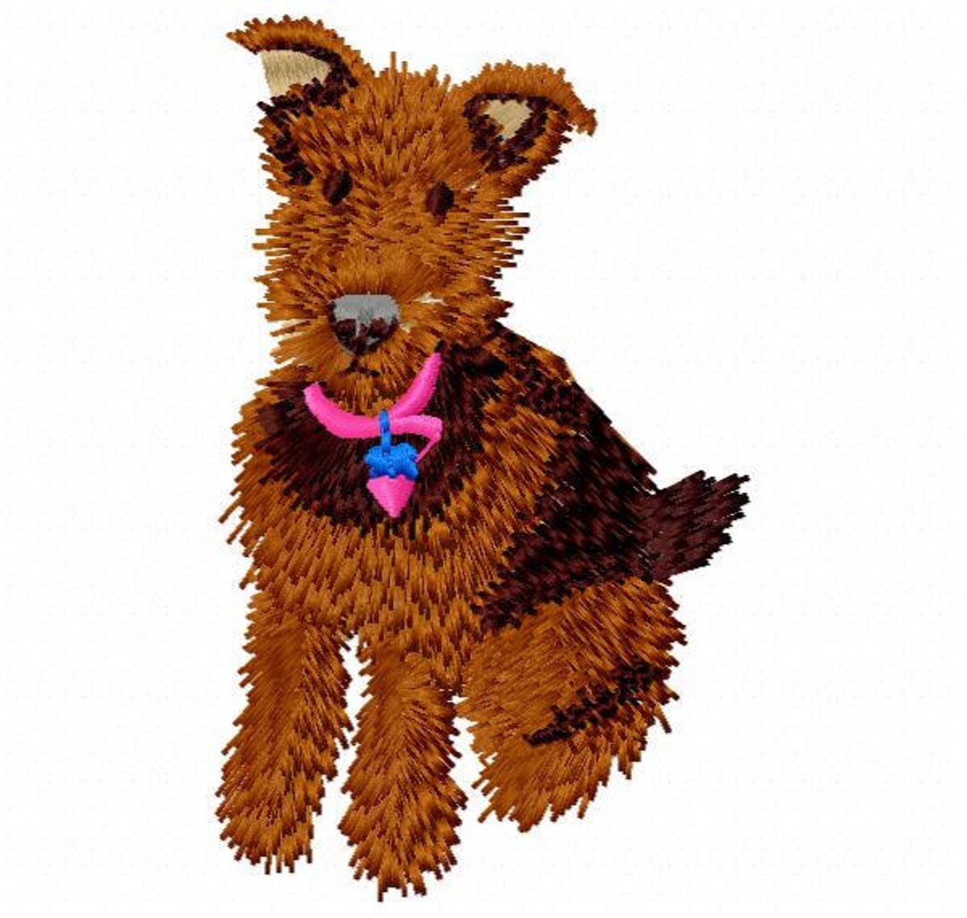 Terrier Dog Machine Embroidery Design - Instant Download - Etsy