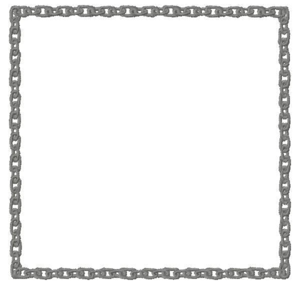 Chain Frame Embroidery Design - Instant Download - Etsy