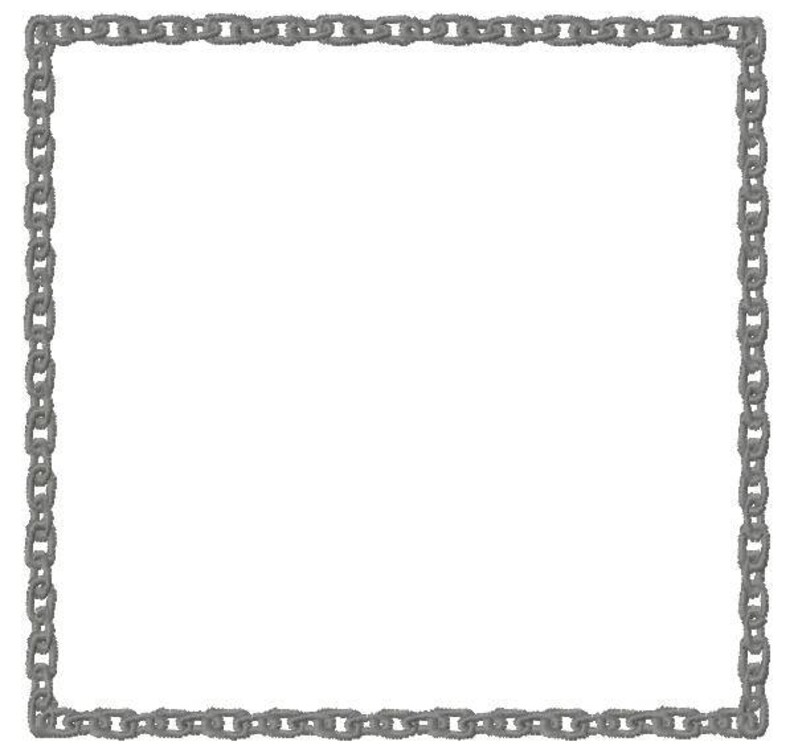 Chain Frame Embroidery Design - Instant Download - Etsy