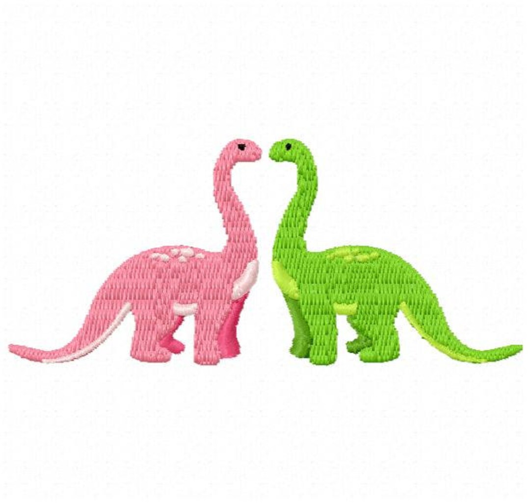 2 Brontosaurus Machine Embroidery Design Instant Download - Etsy