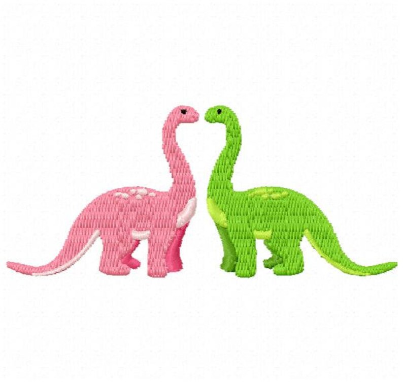 2 Brontosaurus Machine Embroidery Design Instant Download - Etsy