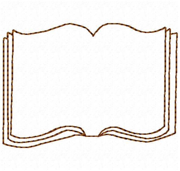 Book Machine Embroidery Design Instant Download | Etsy