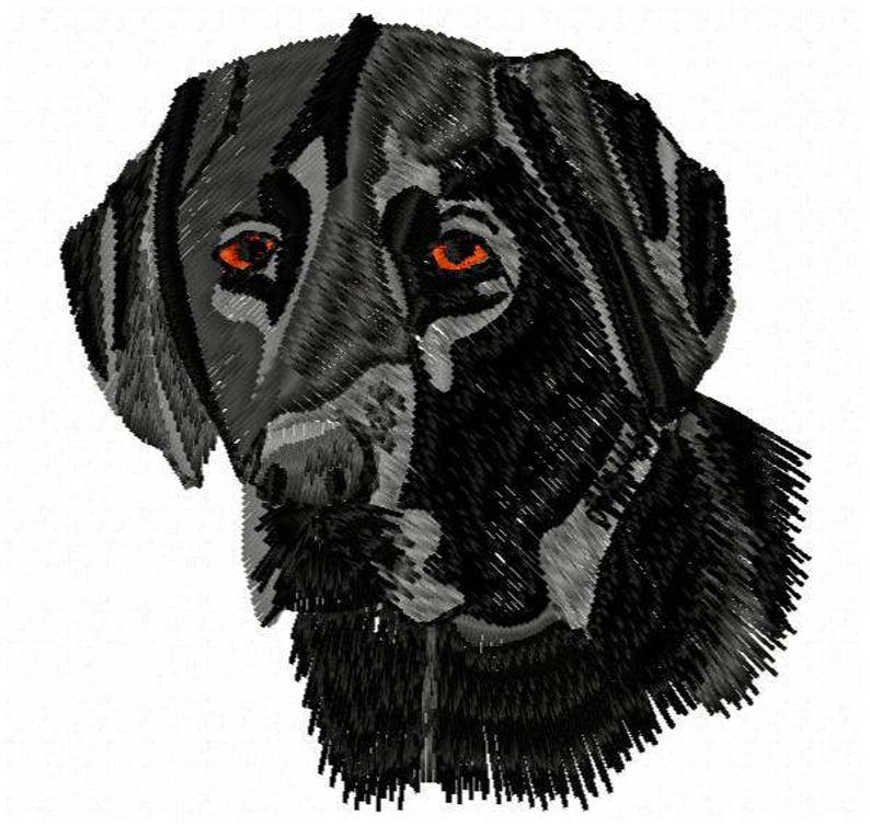 Black Lab Dog Machine Embroidery Design Instant Download - Etsy
