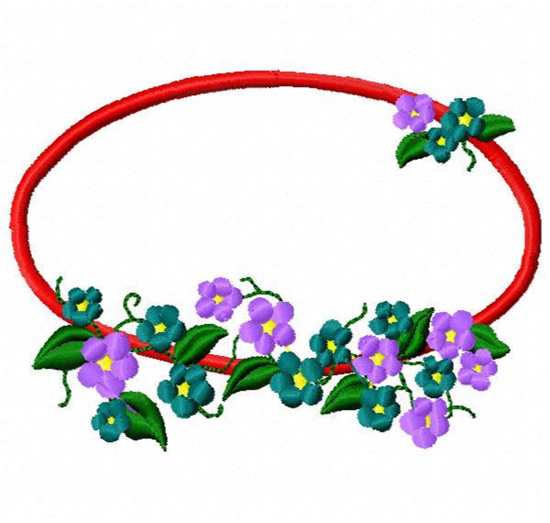 Flowers Quilt Label Machine Embroidery Design - Instant Download - Etsy