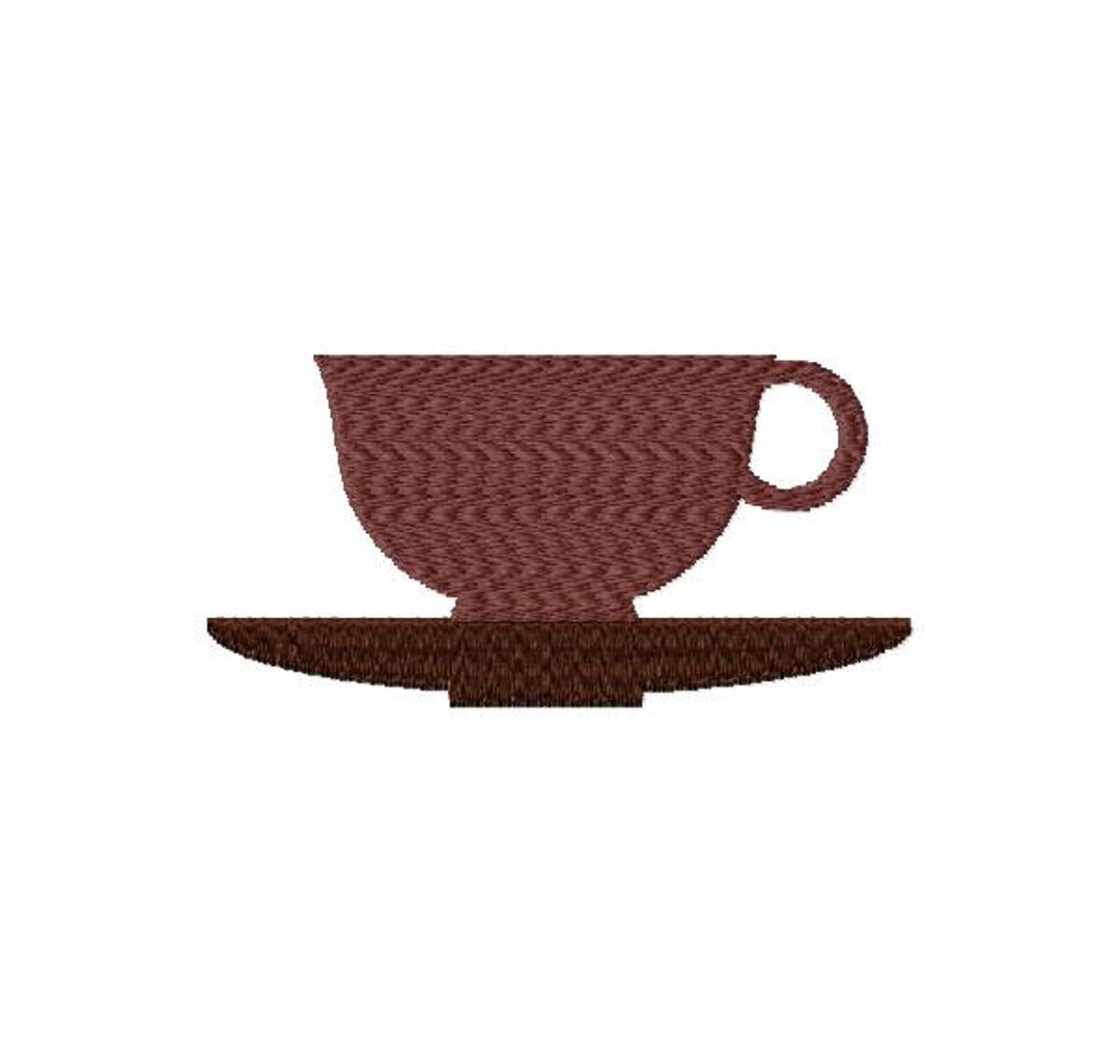 Tea Cup Machine Embroidery Design - Instant Download - Etsy