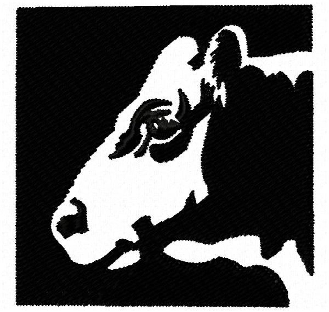 Cow in Reverse Embroidery Design - Instant Download - Etsy