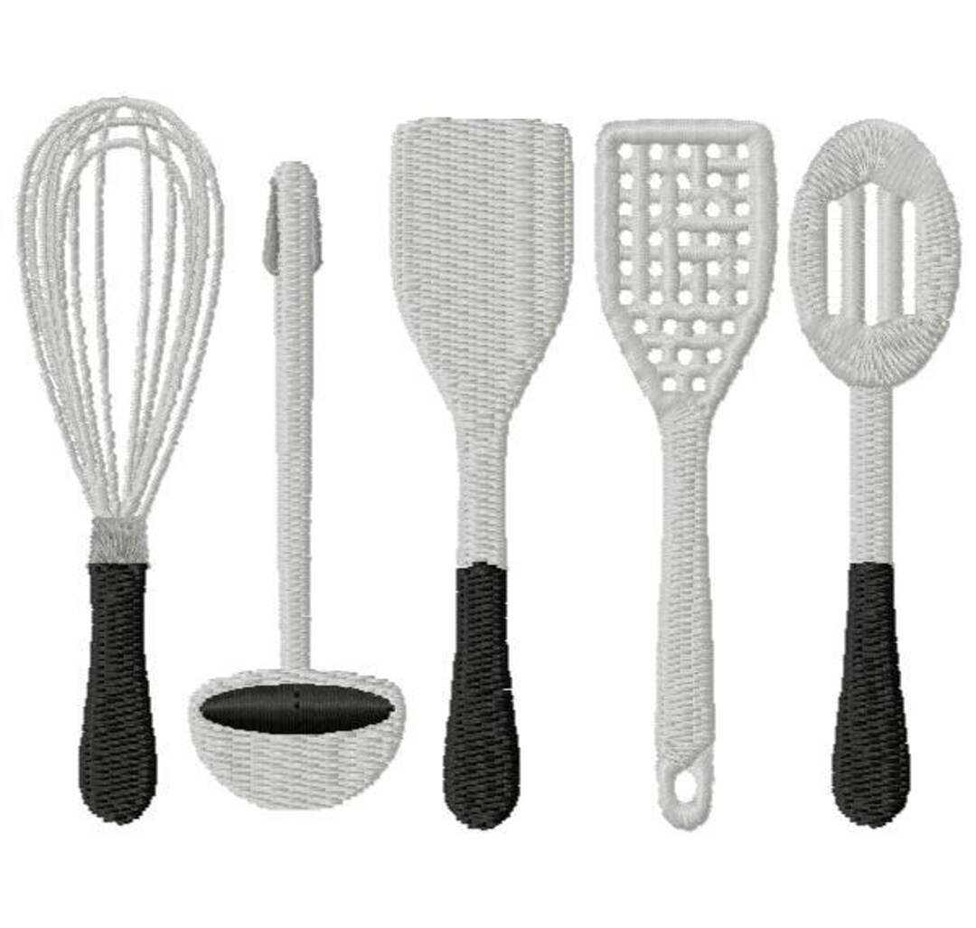 Kitchen Utensils Machine Embroidery Design - Instant Download - Etsy