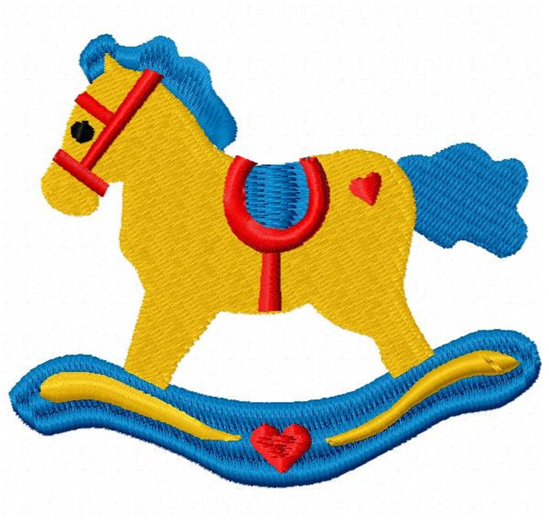 Rocking Horse Machine Embroidery Design - Instant Download - Etsy