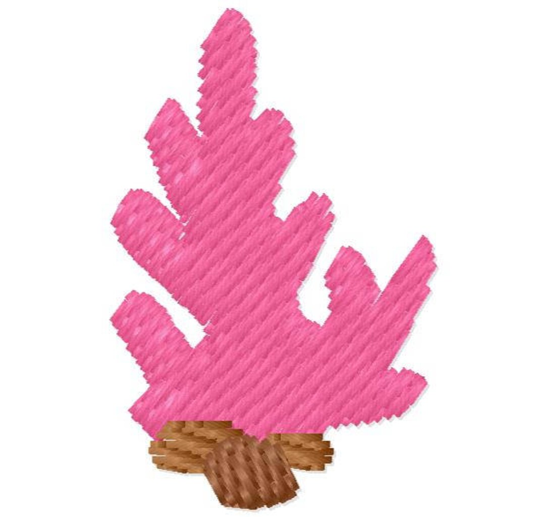 Small Coral Machine Embroidery Design - Instant Download - Etsy