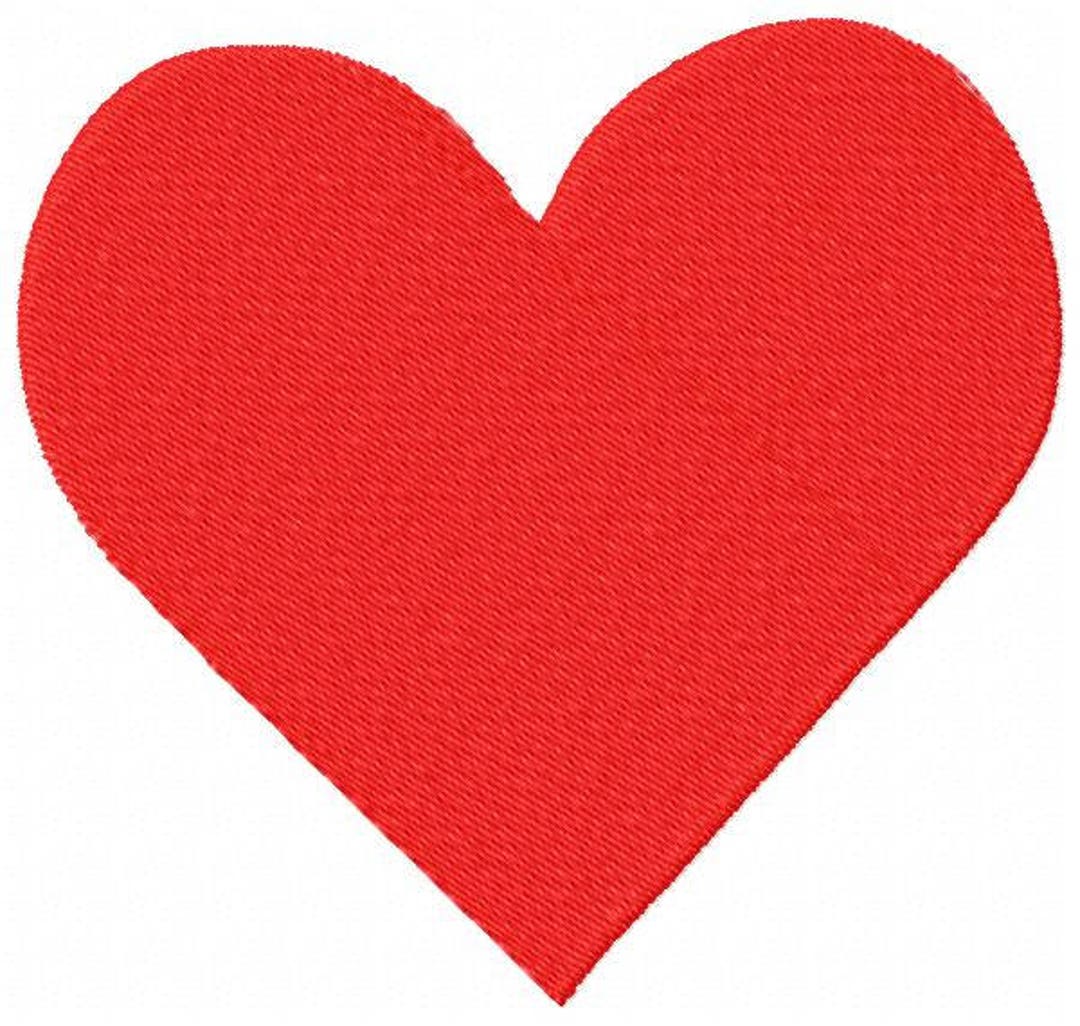 Solid Heart Embroidery Design - Instant Download - Etsy