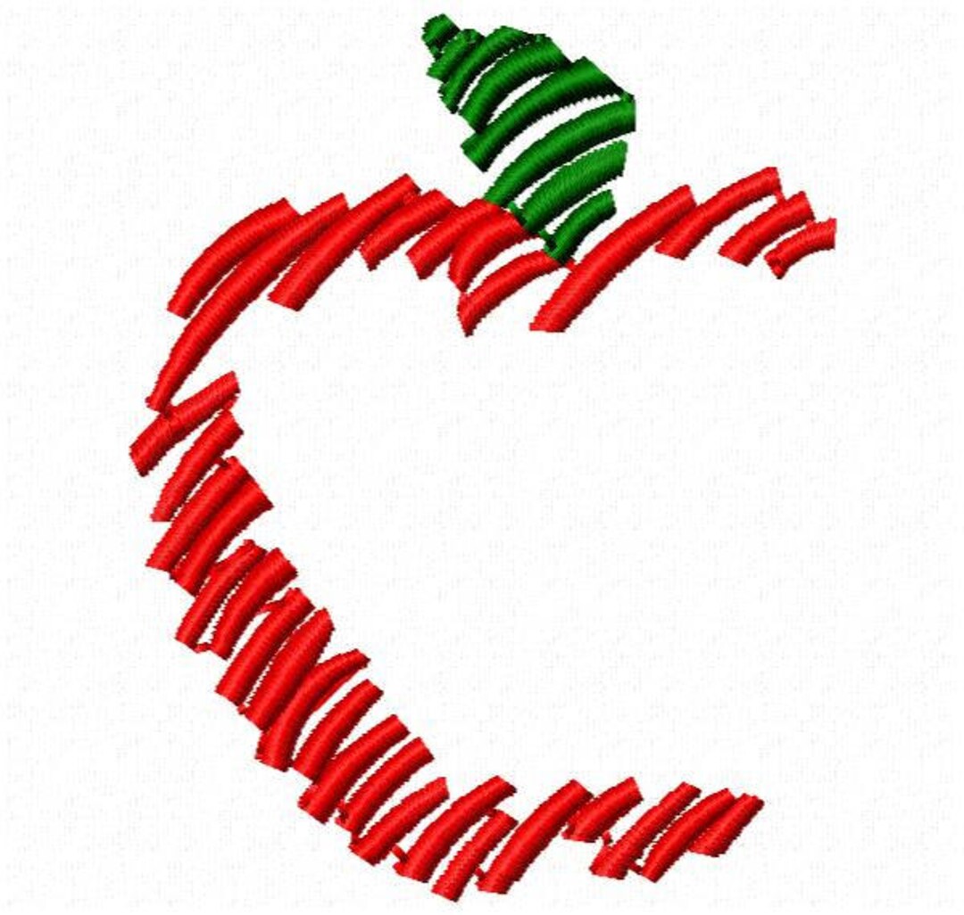 Apple Embroidery Design Instant Download - Etsy