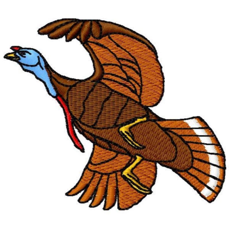 Turkey Machine Embroidery Design - Instant Download - Etsy