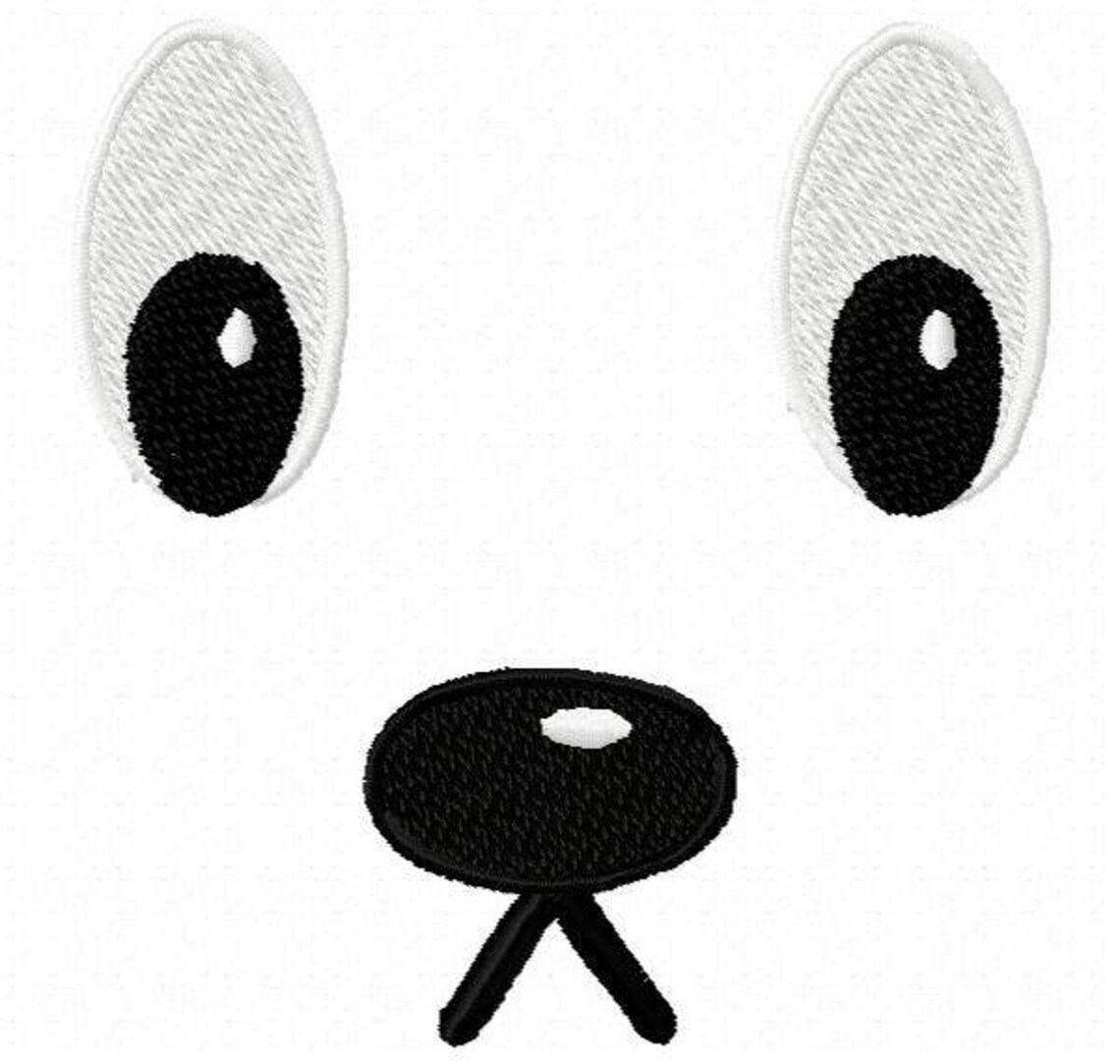 Dog Face Machine Embroidery Design Instant Download - Etsy
