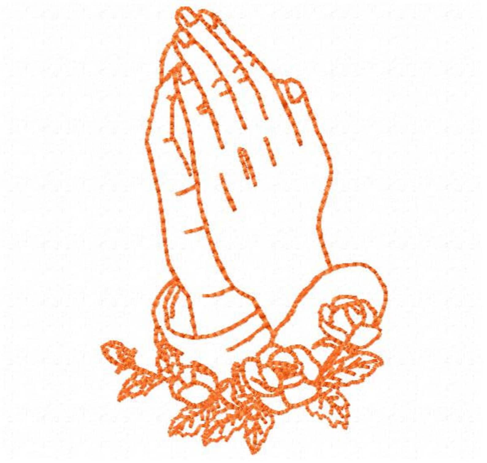 Praying Hands Embroidery Design Instant Download - Etsy