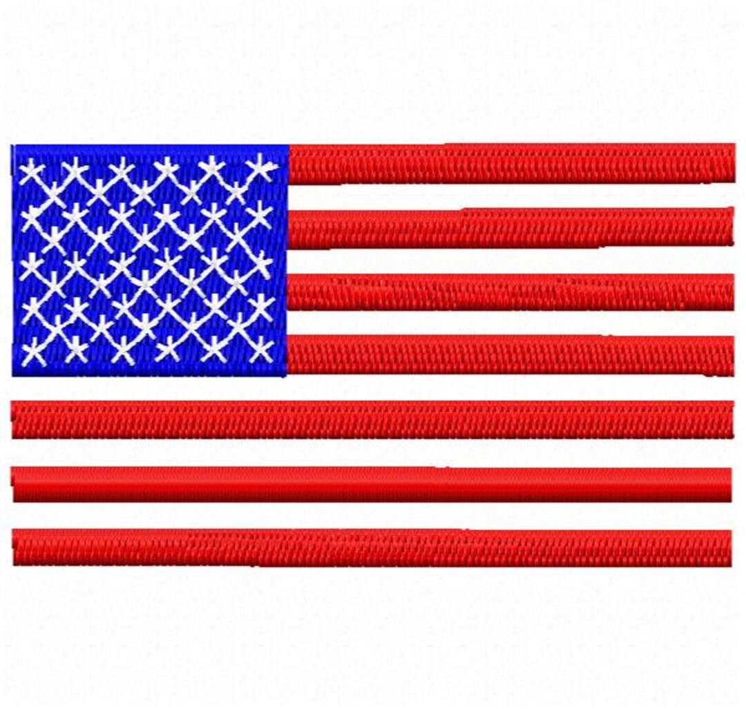 American Flag Machine Embroidery Design - Instant Download - Etsy