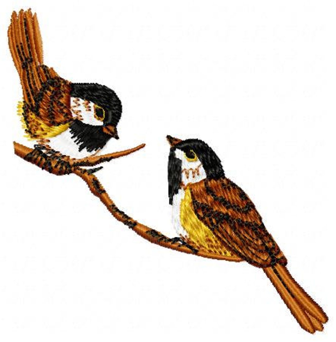 Chickadees Machine Embroidery Design - Instant Download - Etsy