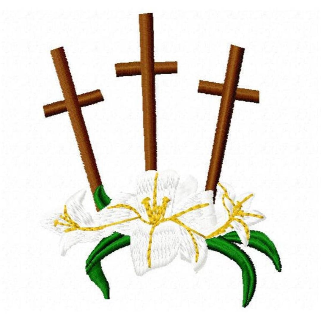 3 Crosses Embroidery Design - Instant Download - Etsy