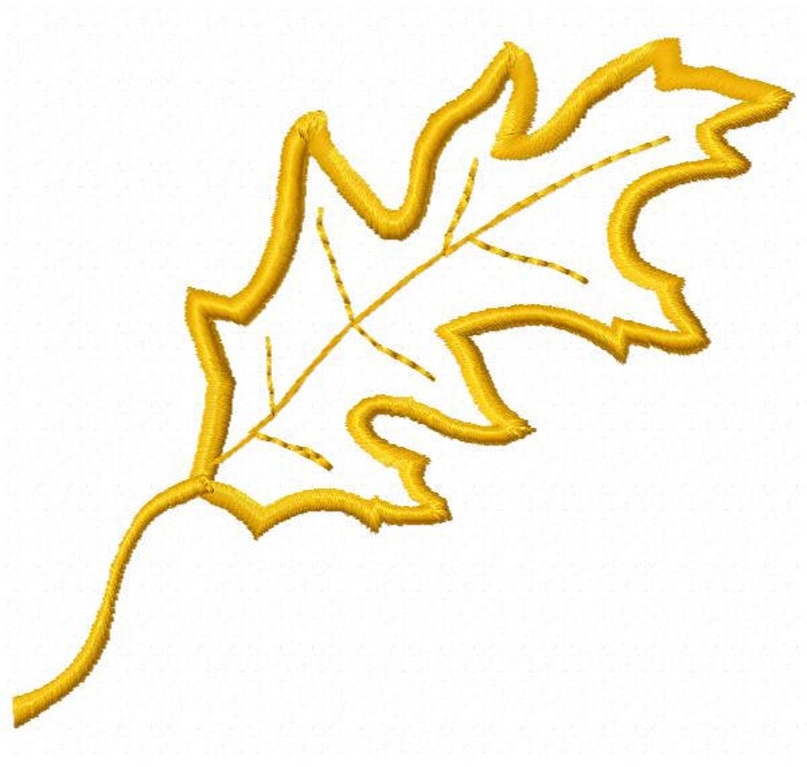 Leaf Machine Applique Embroidery Design - Instant Download - Etsy