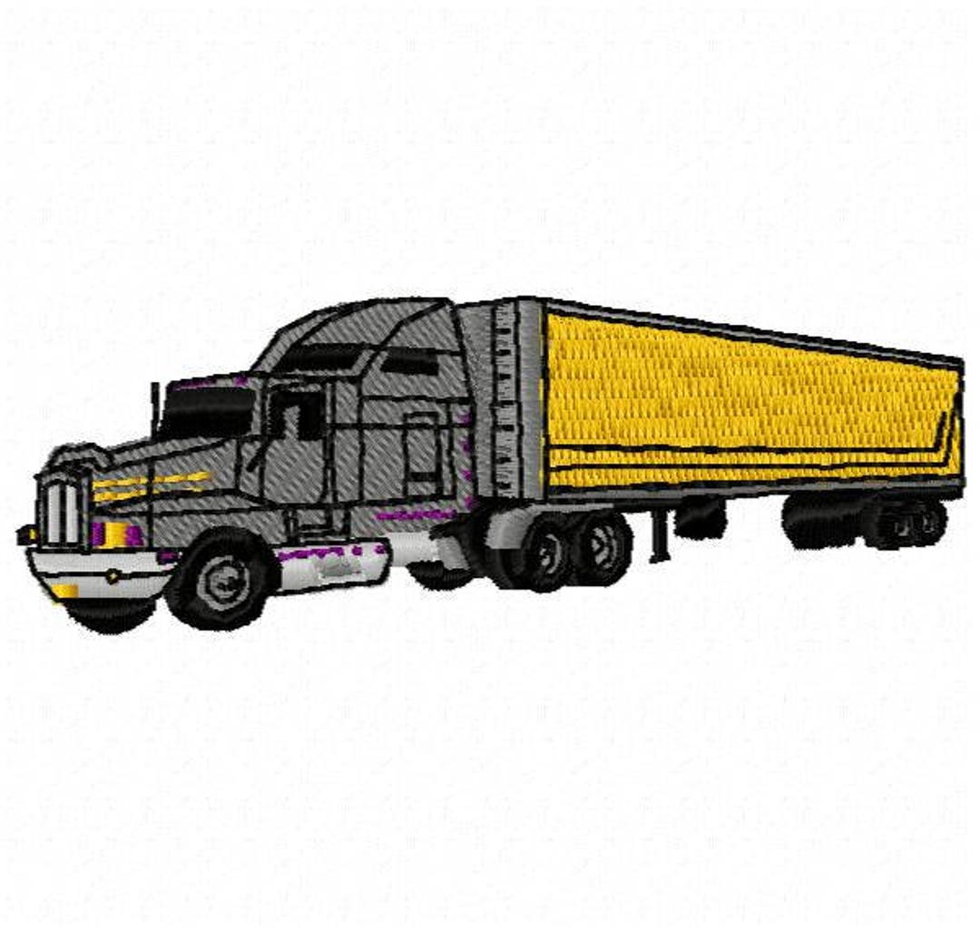 Big Rig Machine Embroidery Design Instant Download - Etsy