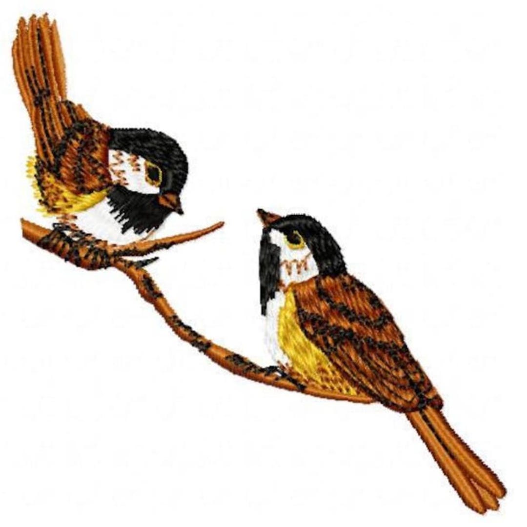 Chickadees Machine Embroidery Design - Instant Download - Etsy