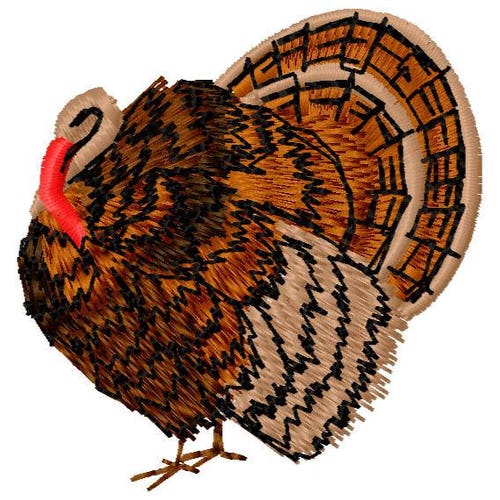 Turkey Machine Embroidery Design Instant Download | Etsy
