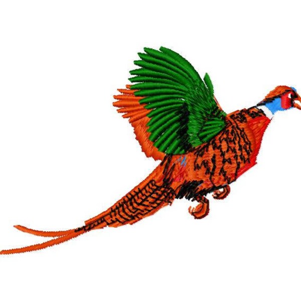 Pheasant Embroidery Design - Etsy