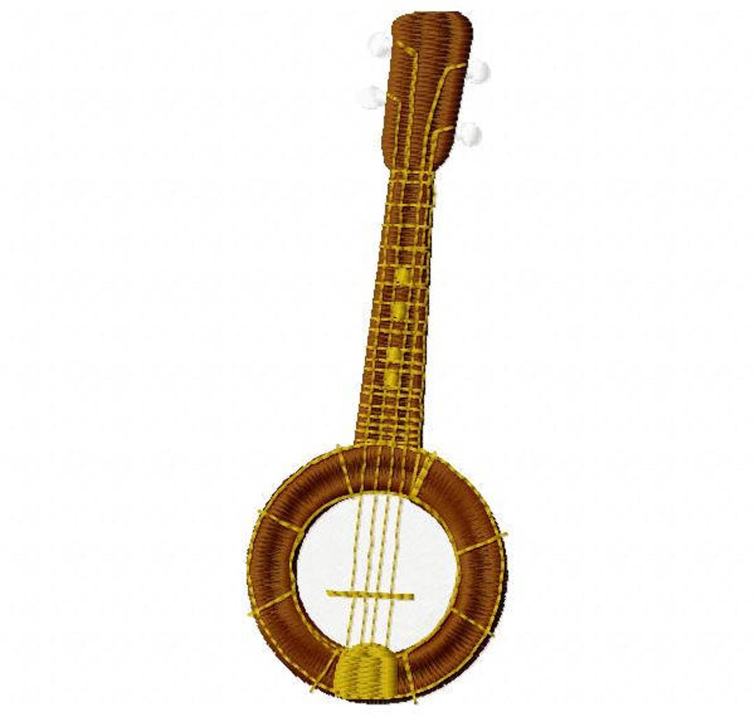 Banjo Machine Embroidery Design - Instant Download - Etsy