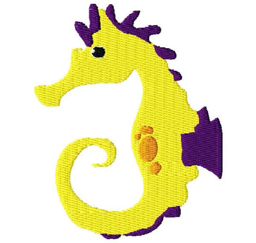 Seahorse Machine Embroidery Design Instant Download - Etsy