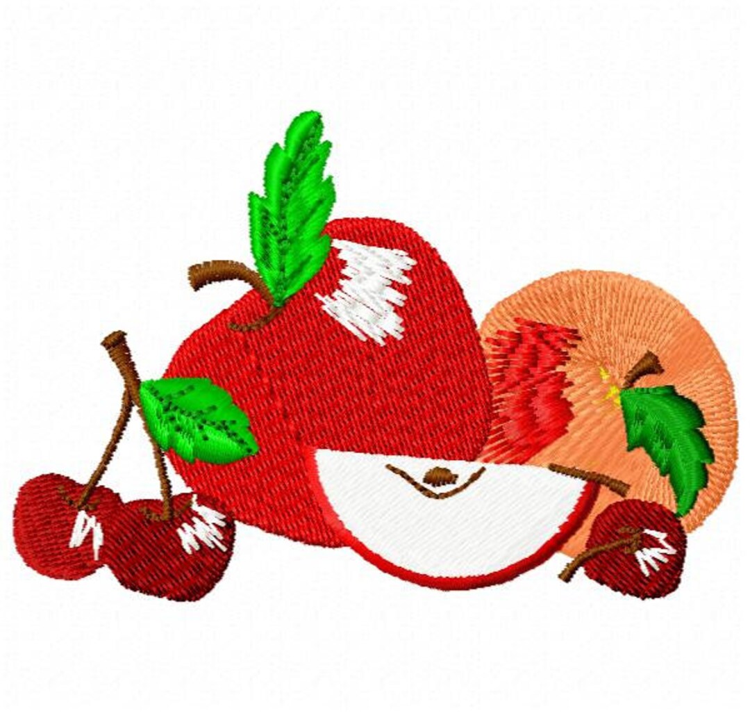 Assorted Fruit Embroidery Design - Instant Download - Etsy