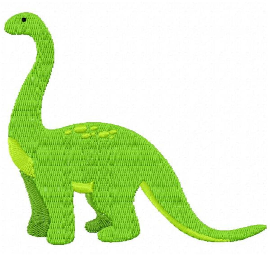 Brontosaurus Dinosaur Machine Embroidery Design - Instant Download - Etsy
