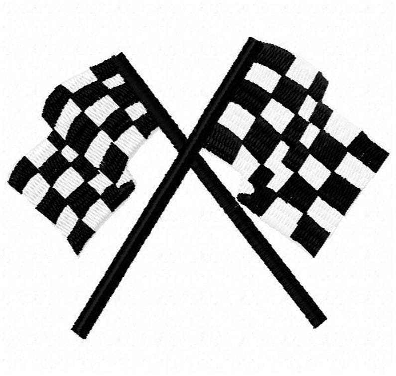 Racing Flags Embroidery Design Instant Download | Etsy