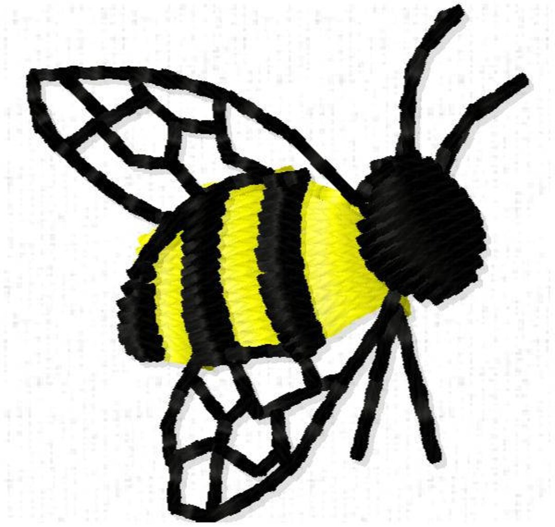 Bee Machine Embroidery Design Instant Download - Etsy