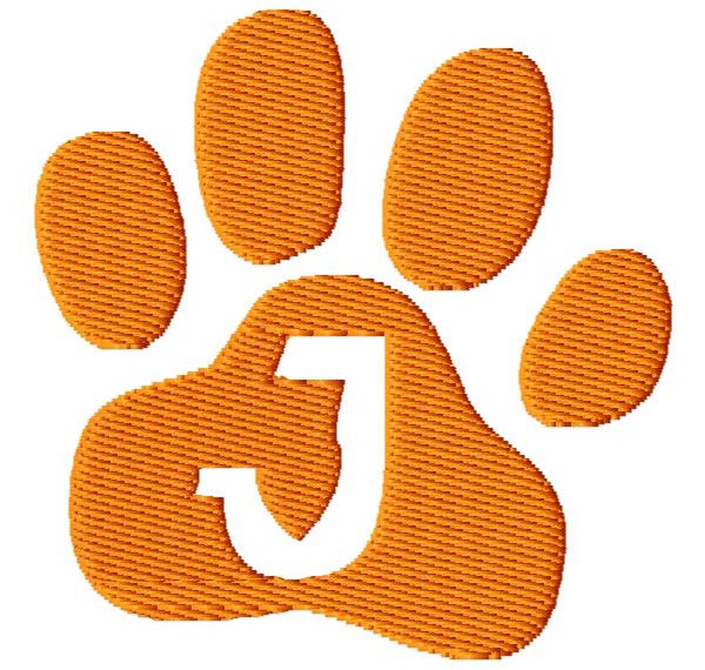 Paw Print Alphabet and Number Set Machine Embroidery Design - Instant ...