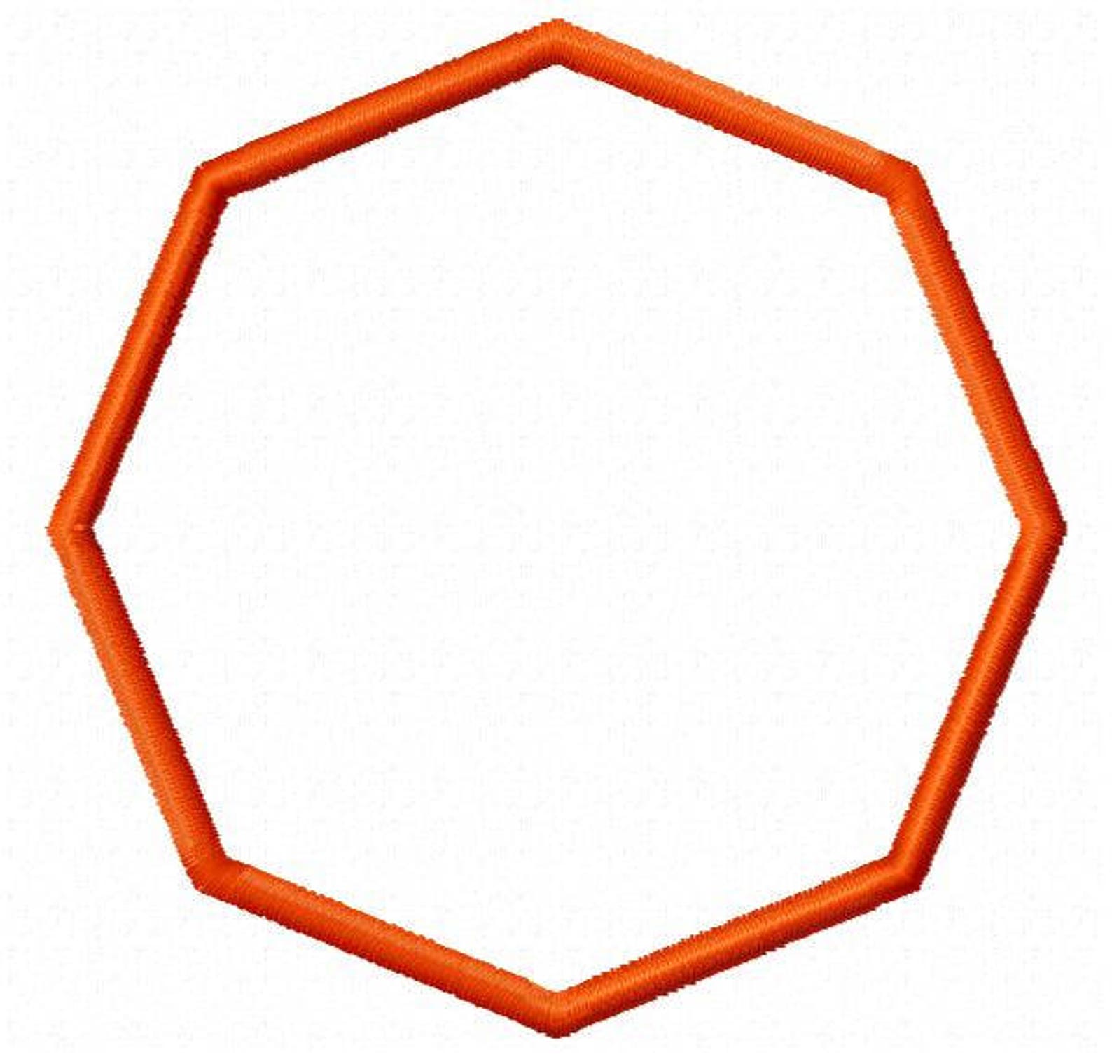 Octagon Applique Patch Machine Embroidery Design Instant - Etsy