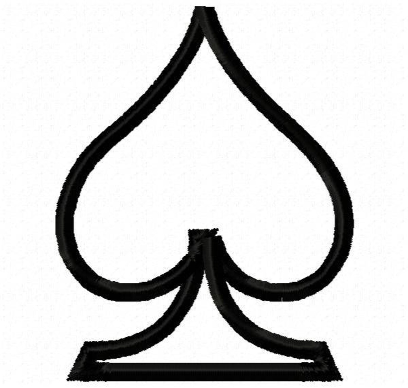 Playing Card Spade Applique Patch Embroidery Design Instant | Etsy