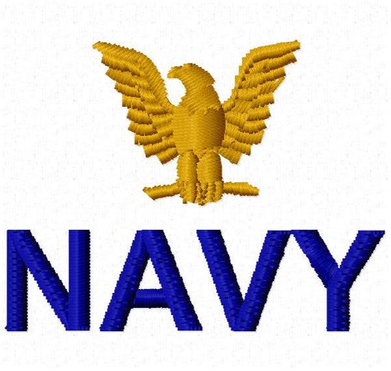 Navy Embroidery Design Instant Download - Etsy