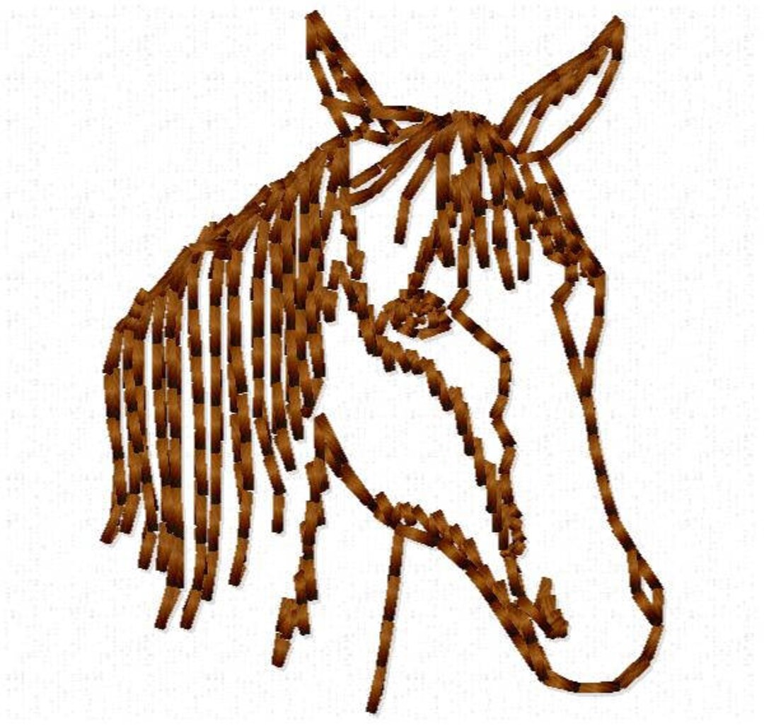 Horse Head Machine Embroidery Design - Instant Download - Etsy