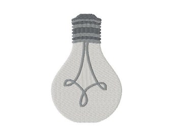 Light Bulb Idea Machine Embroidery Design Tambour Stitch Hand ...