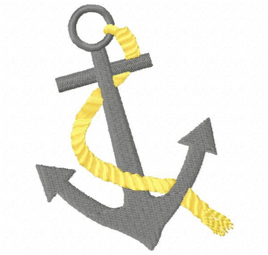 Anchor Machine Embroidery Design - Instant Download - Etsy
