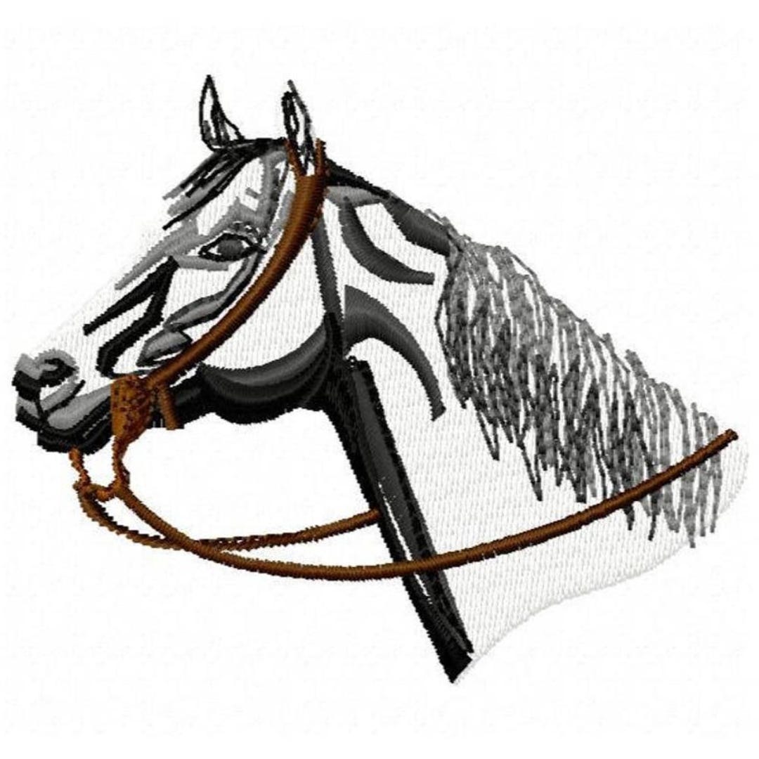 Horse Head Machine Embroidery Design - Instant Download - Etsy