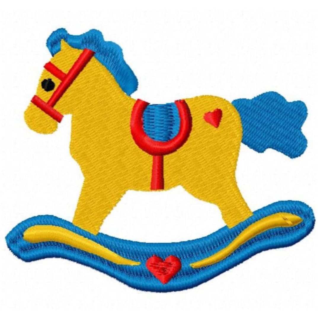 Rocking Horse Machine Embroidery Design - Instant Download - Etsy