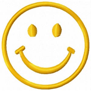 Happy Face Machine Embroidery Design Instant Download - Etsy