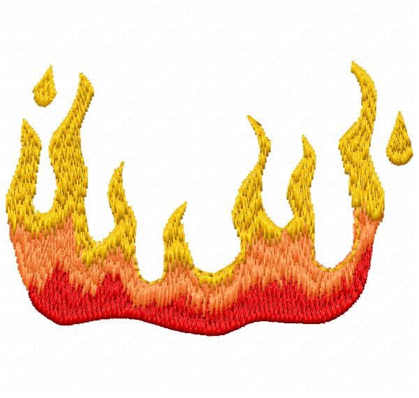 Flames Machine Embroidery Design Instant Download | Etsy