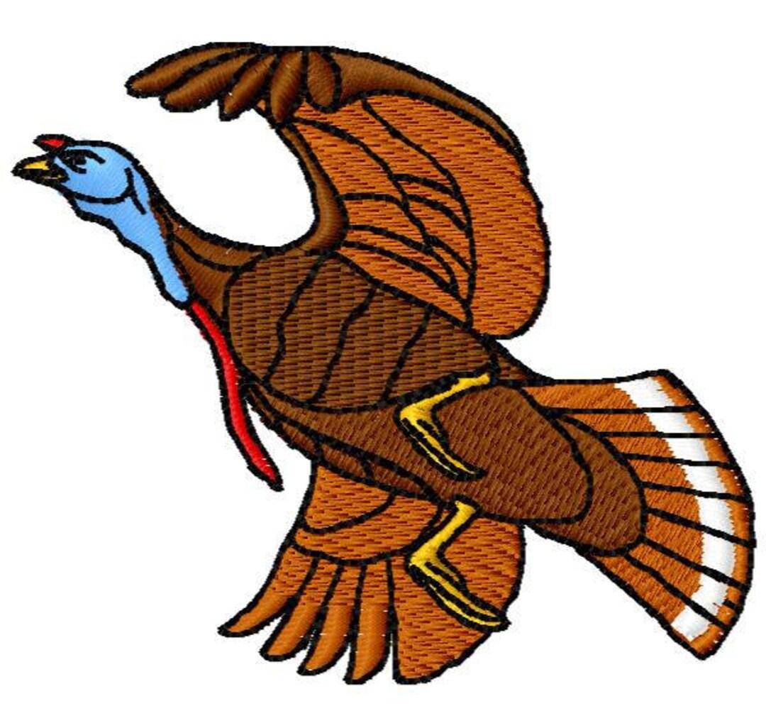 Turkey Machine Embroidery Design - Instant Download - Etsy
