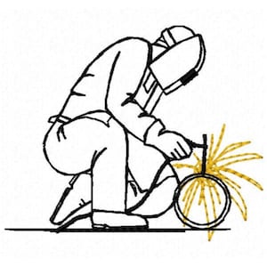 Welder Embroidery Design - Instant Download - Etsy